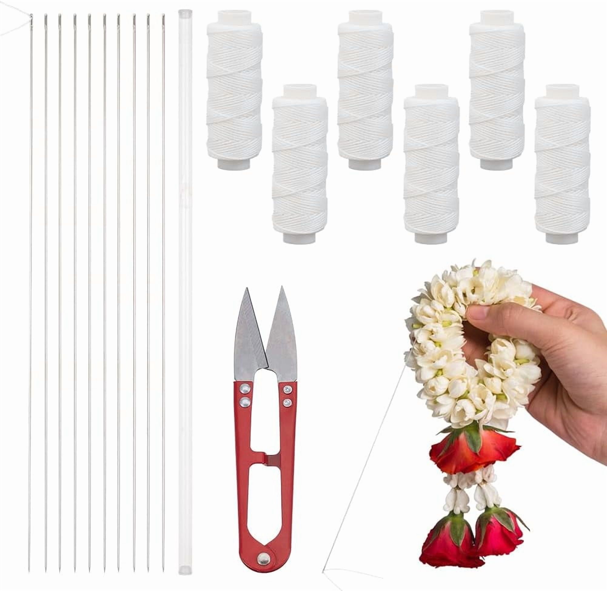 18pcs Lei Making Kit with 10pcs Stainless Steel Long Sewing Needles 6 ...