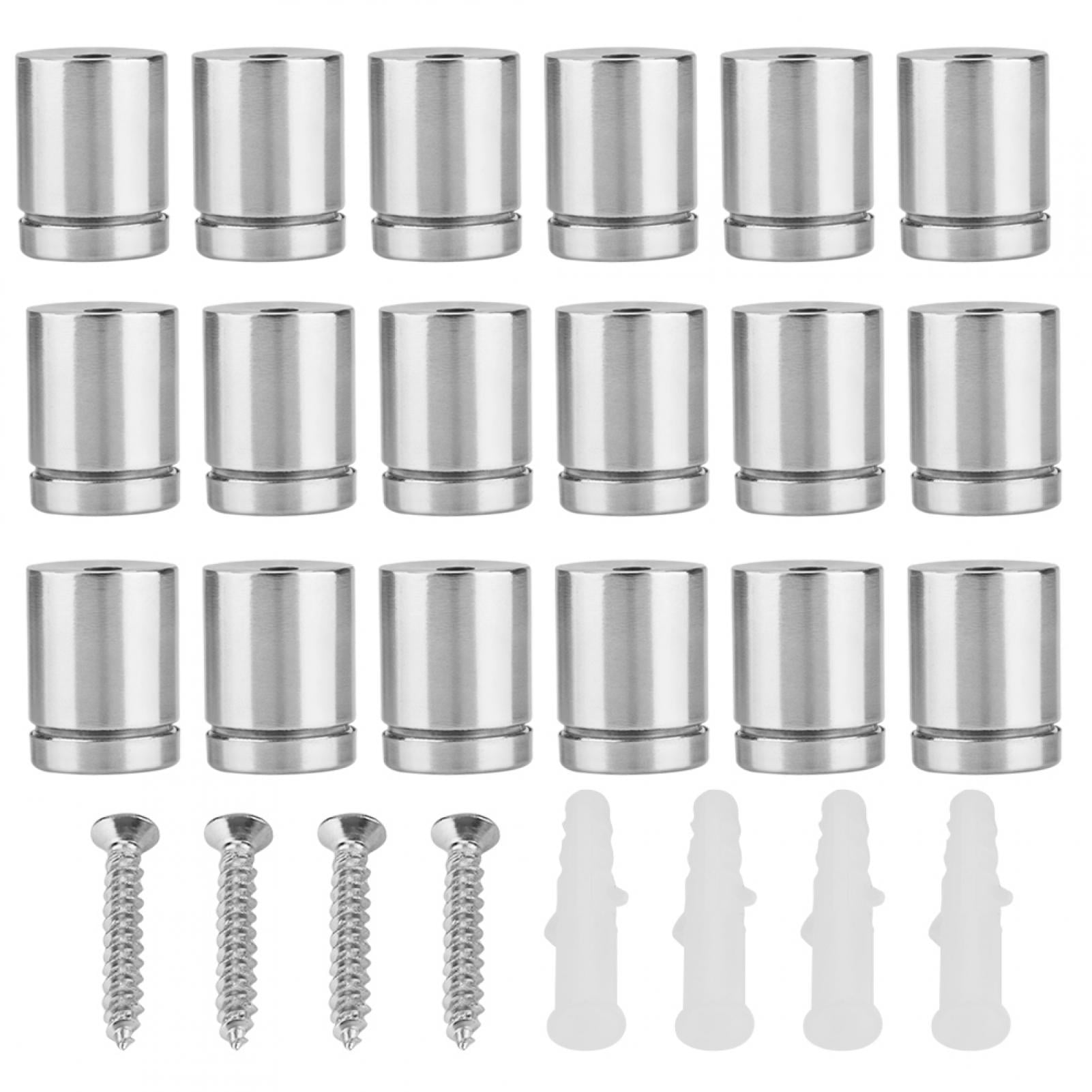 18pcs M19*25mm Stainless Steel Advertisement Fixing Screws Glass ...