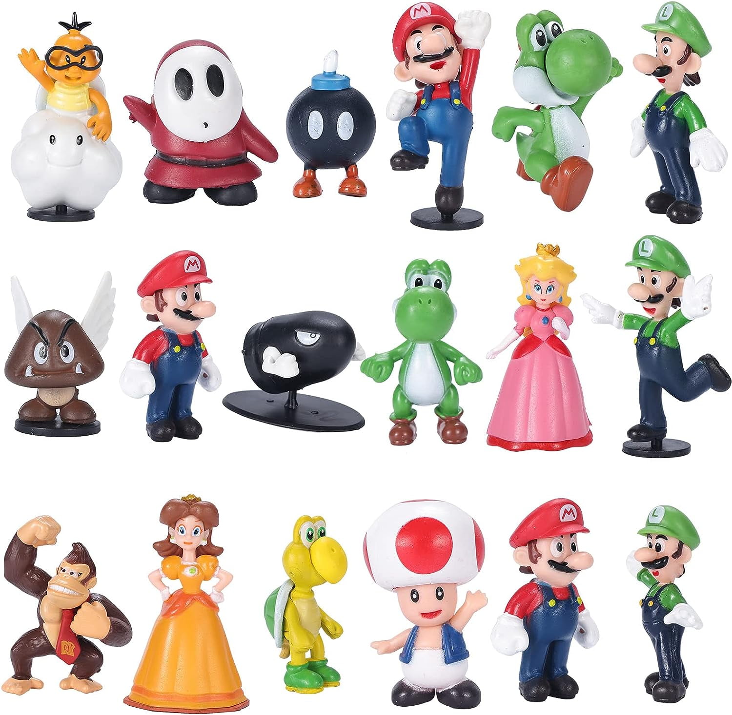 18pcs Mario Brothers Mini Action Figures for Boy,Mario Series fans Toys ...
