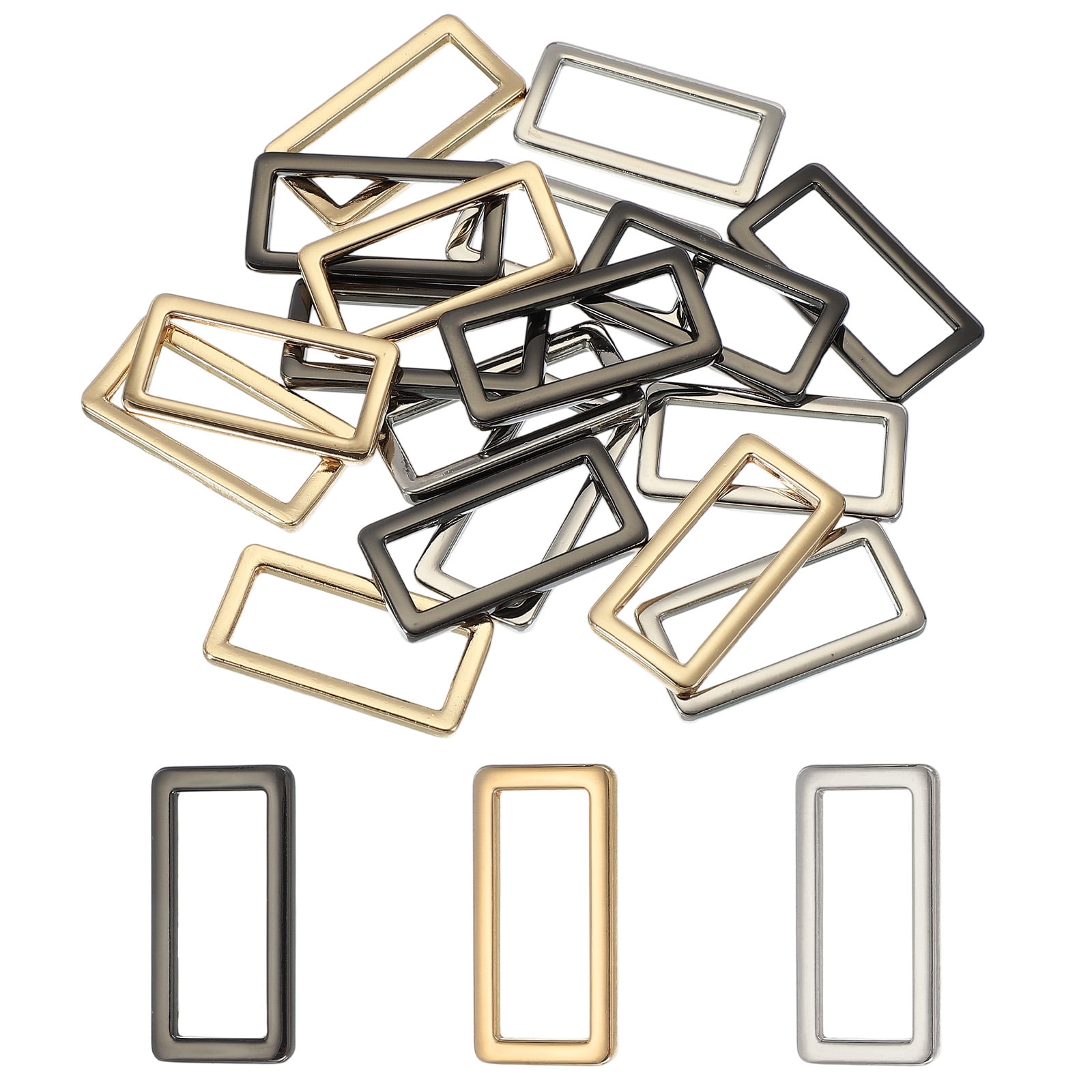 18pcs Metal Flat Rectangle Ring, 32mm(1-1/4inch) Metal Rectangular ...