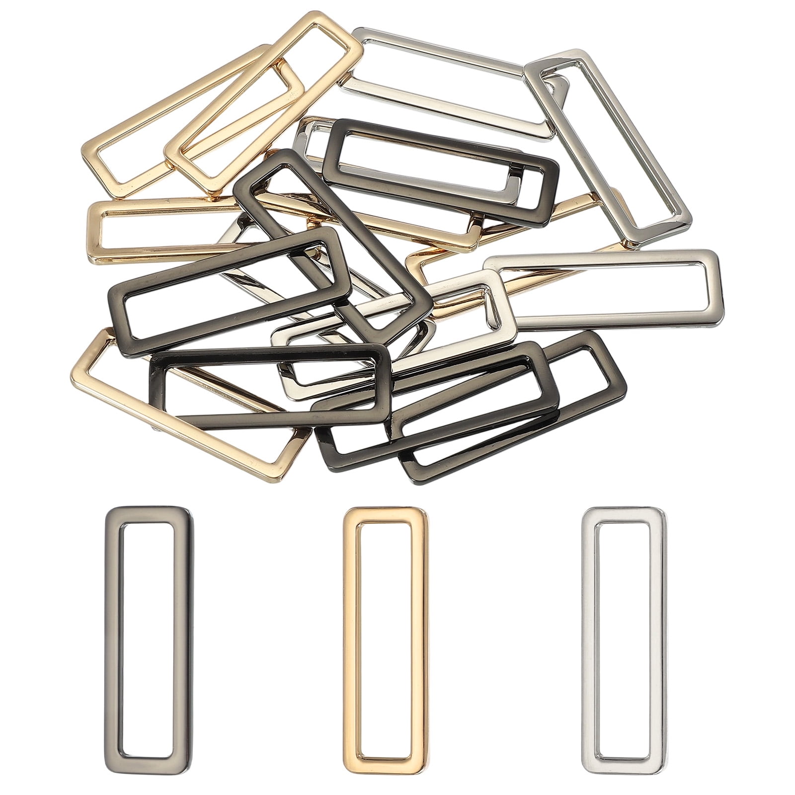 18pcs Metal Flat Rectangle Ring, 50mm(2inch) Metal Rectangular Buckle ...
