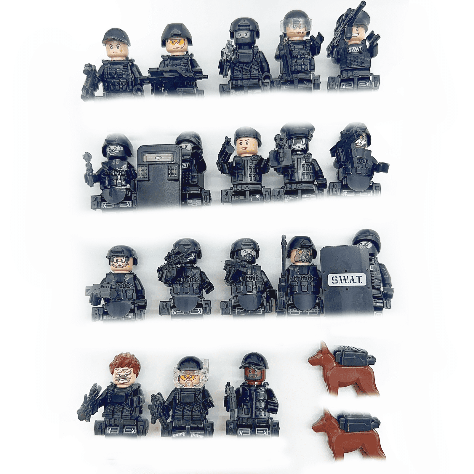 18pcs Military Police Building Block Kit for Kids , Soldiers figures ...