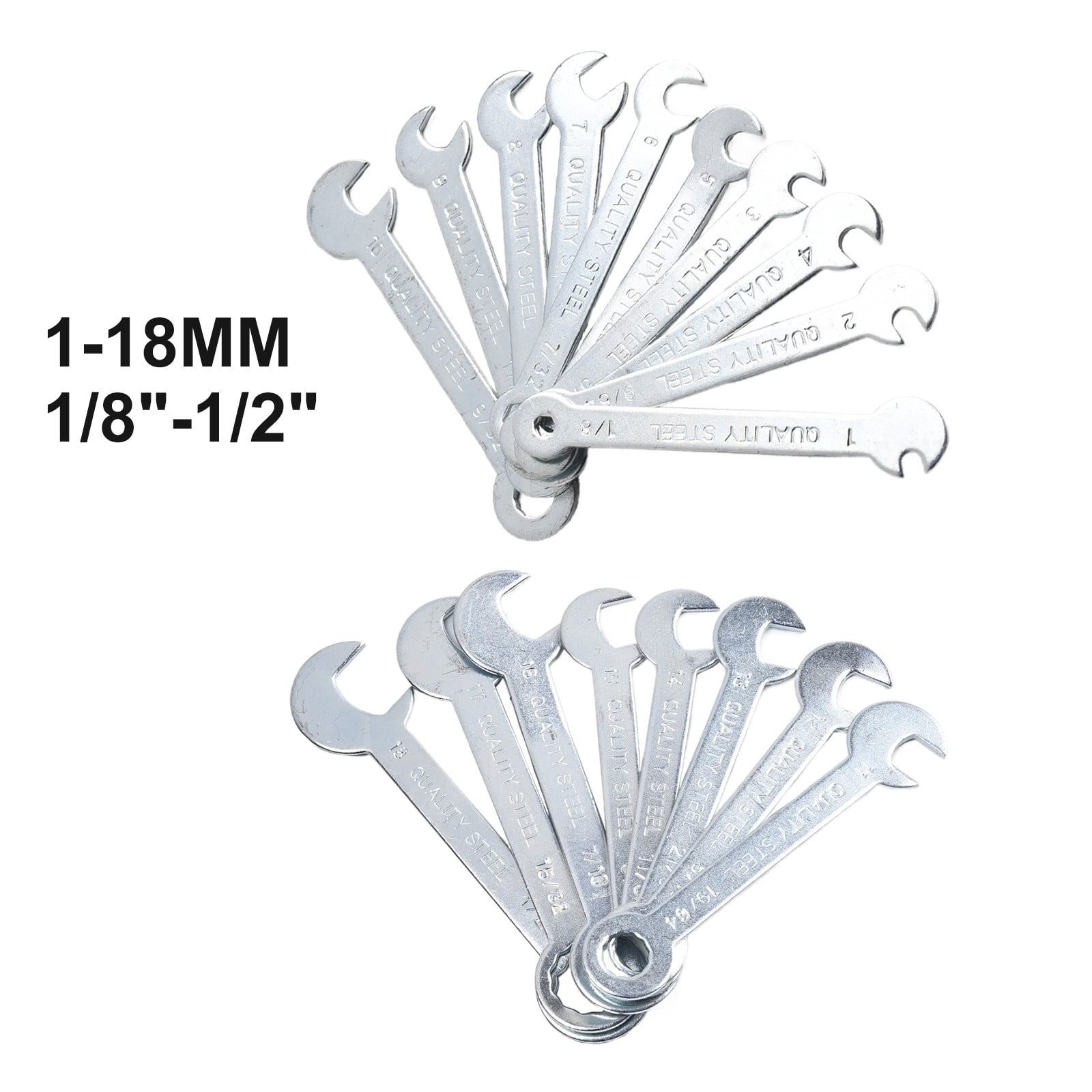 18pcs Mini Box Wrench Set Open Dual-Purpose Combination Ratchet Wrench ...