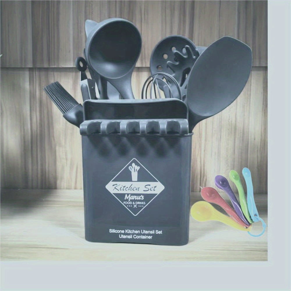 18pcs Non-Stick Silicone Kitchen Utensils Set - BPA Free Cooking Tools ...