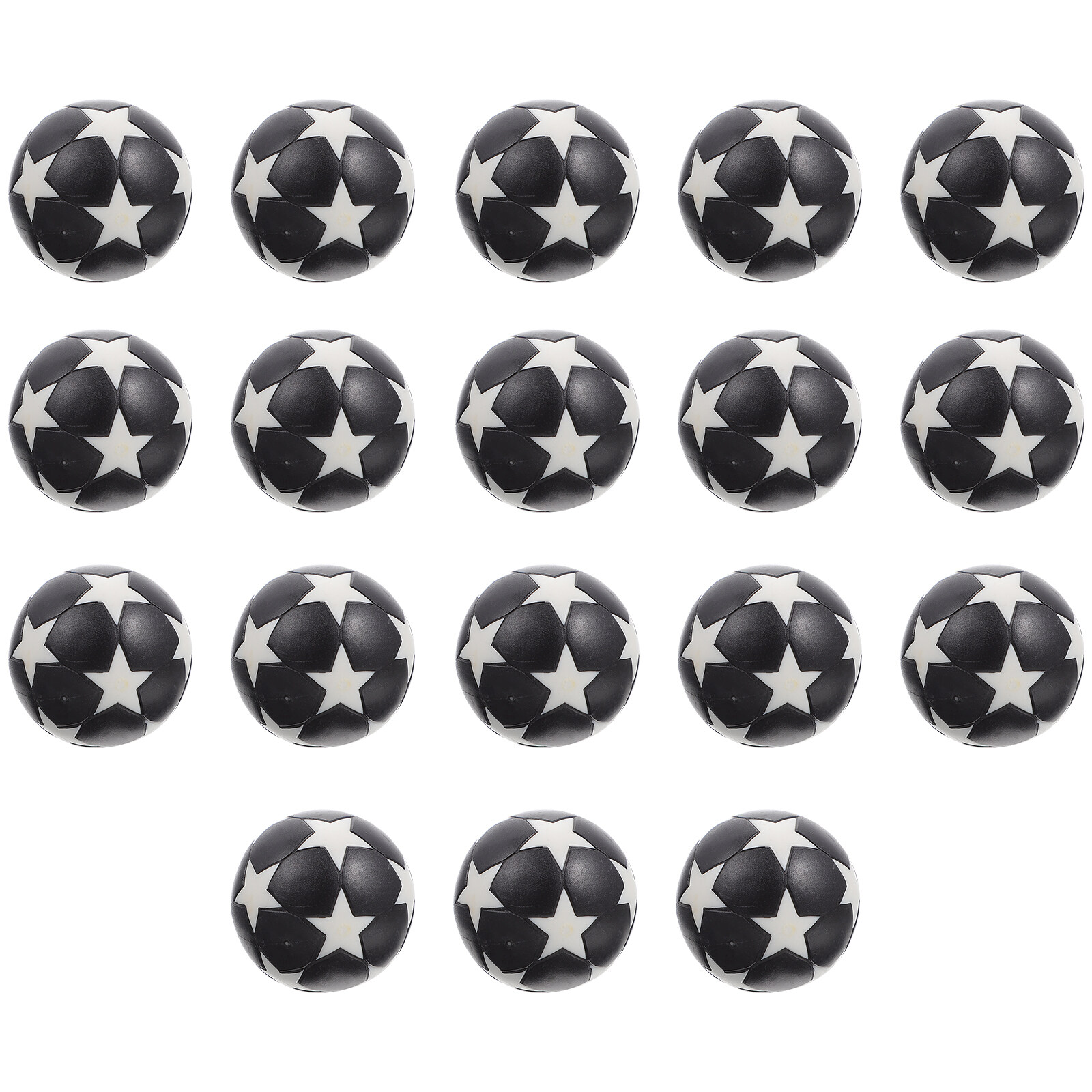 18pcs Plastic Footballs Toys Star Pattern Footballs Table Footballs ...