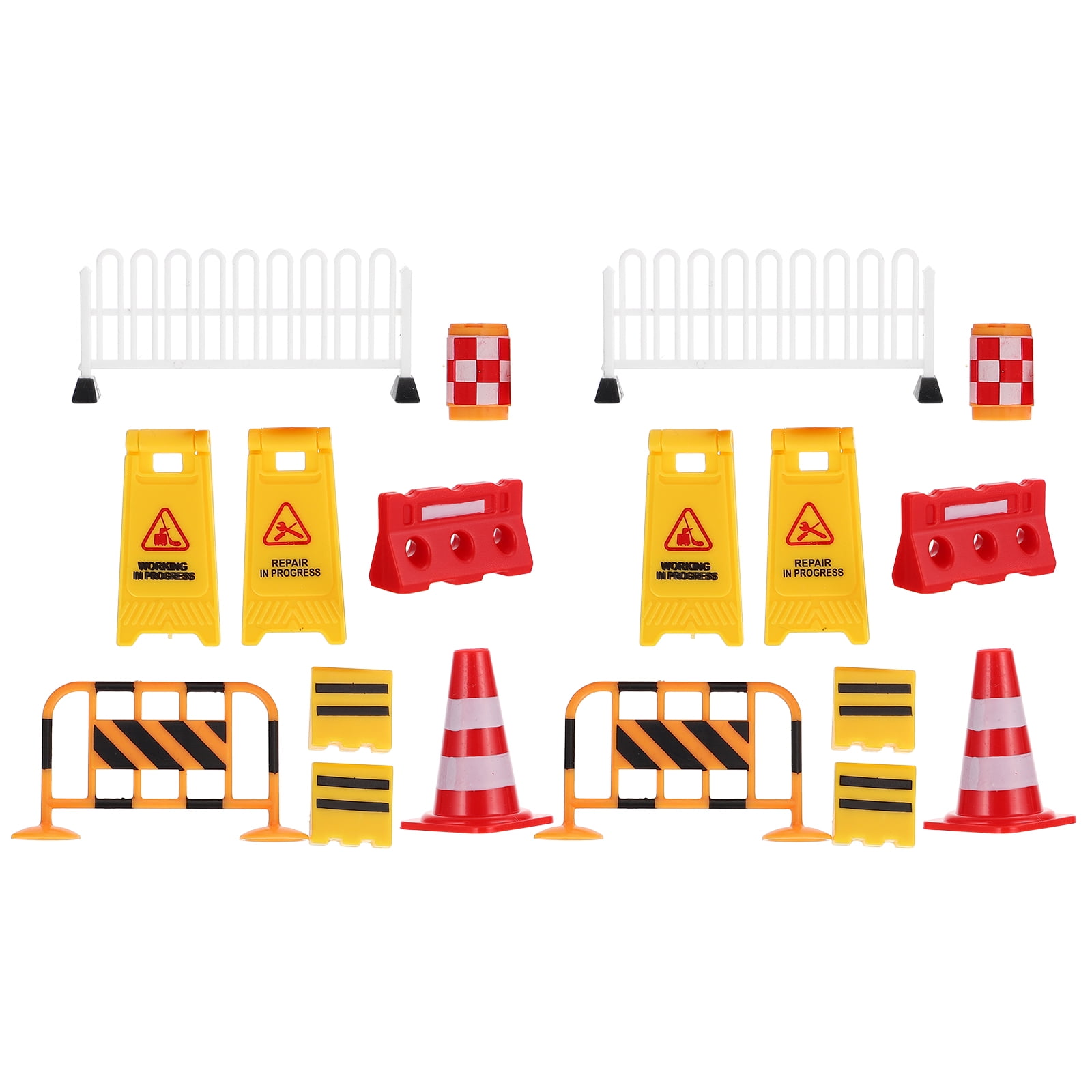 18pcs Assorted Color Plastic Road Sign Toy Set for Home Creative Play ...
