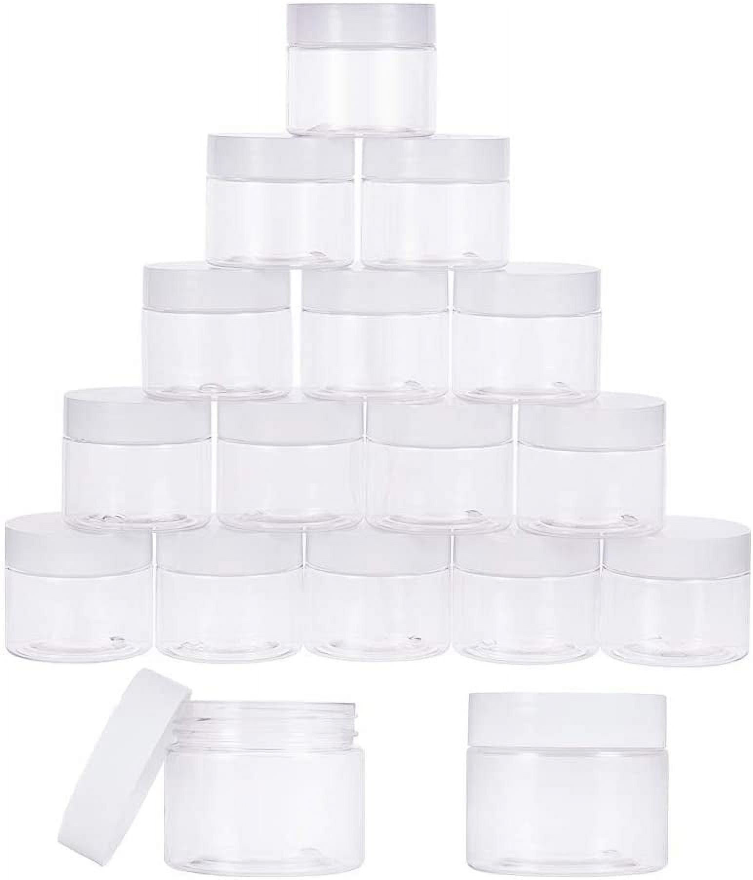 18pcs Round Pot Jars 1.76 Oz(50ml) Clear Plastic Storage Jars Cosmetic ...