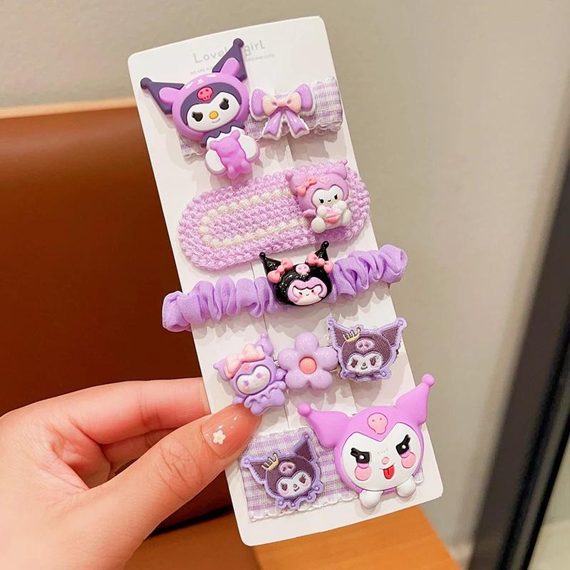 18pcs Sanrio Hello Kitty Hair Rope Anime Cartoon Cute My Melody Kuromi ...