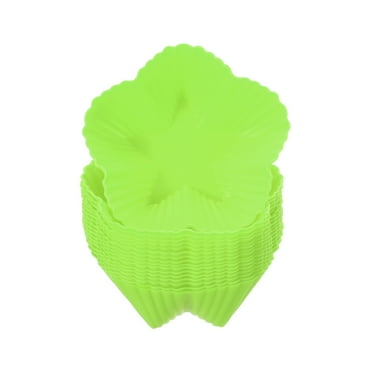Silicone Cupcake Molds- 12 Pack Reusable Baking Muffin Cups, Non-Stick ...