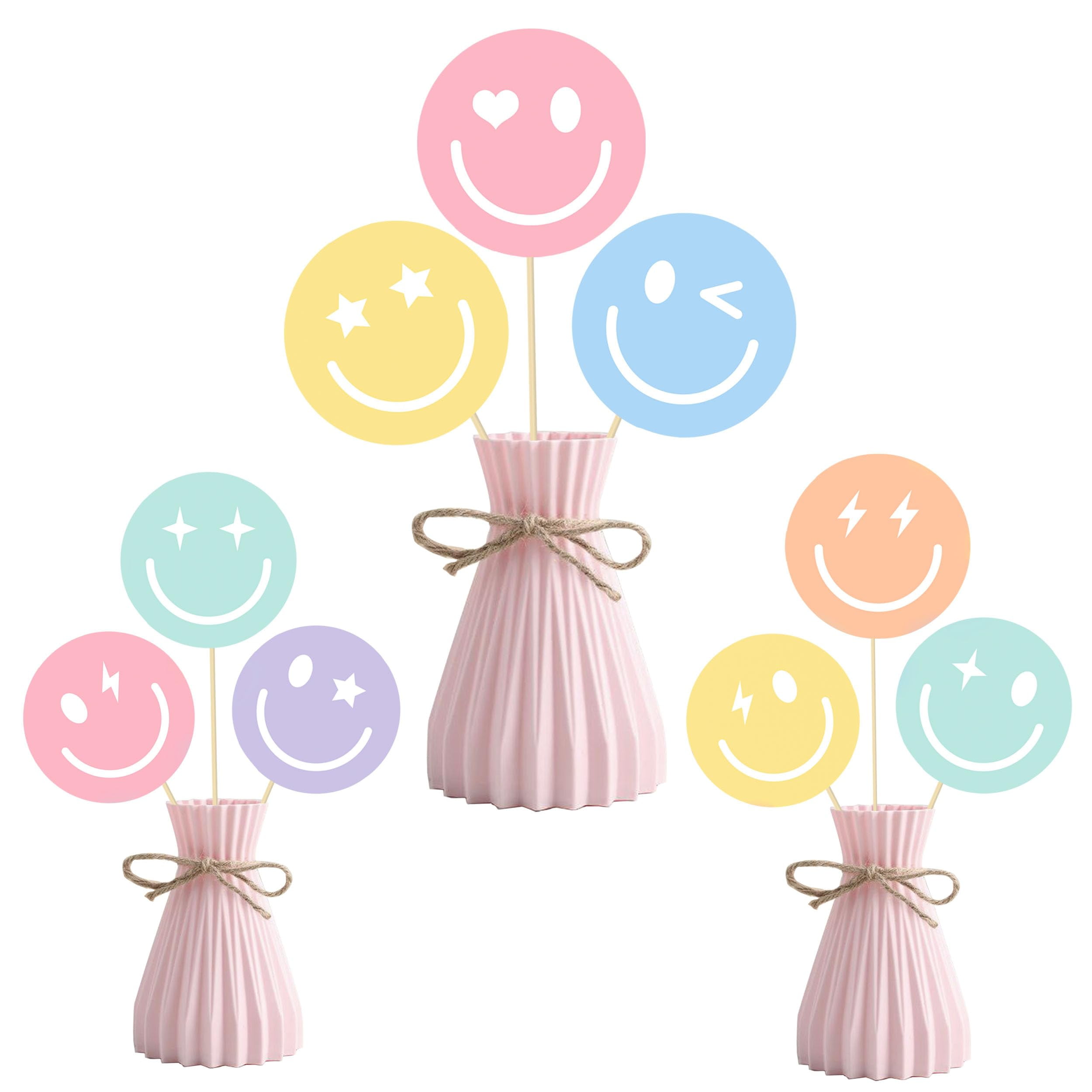 18pcs Smile Face Party Centerpieces Sticks AFN1Prerppy Birthday ...