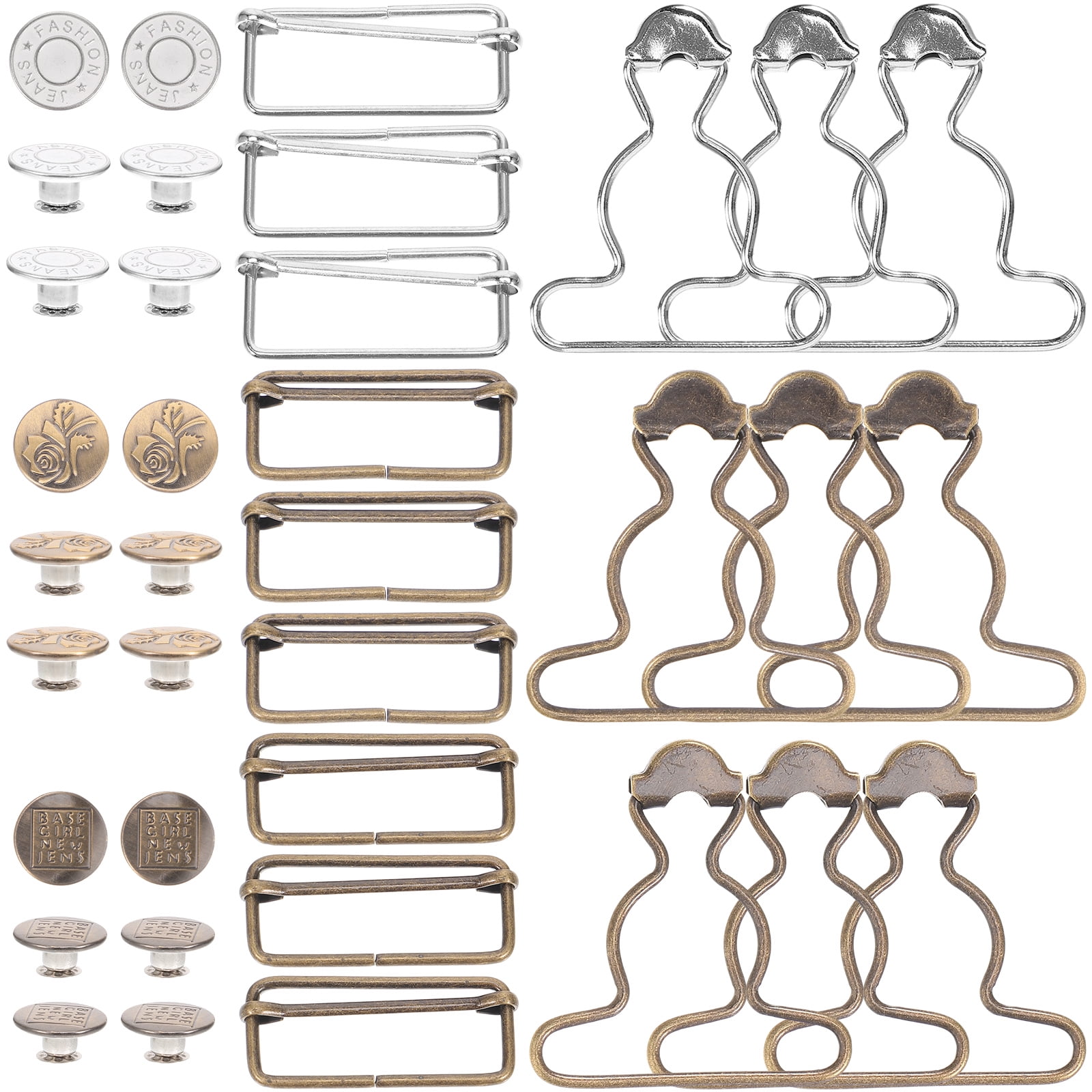 18pcs Suspenders Adjustable Buttons DIY Overalls Buttons Jeans Gourd ...