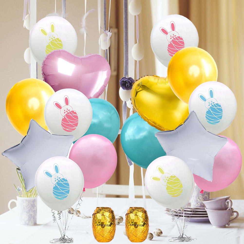 18pcs Thick Party Balloons Set Birthday Wedding Decorative Aluminum ...