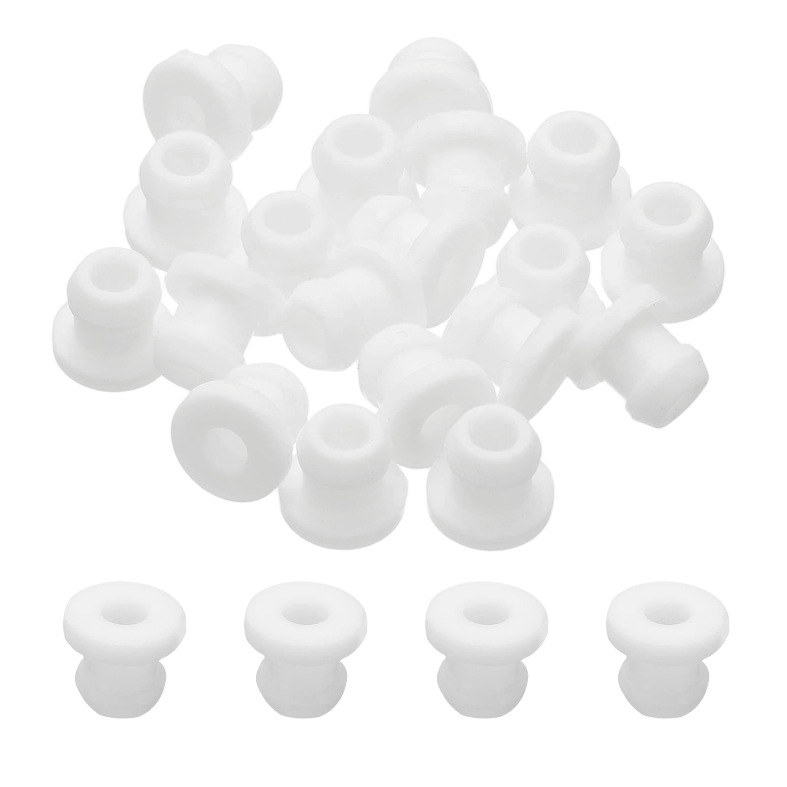 18pcs Wire Grommet, 7mm Mounting Dia Plastic Grommets Cable Snap ...