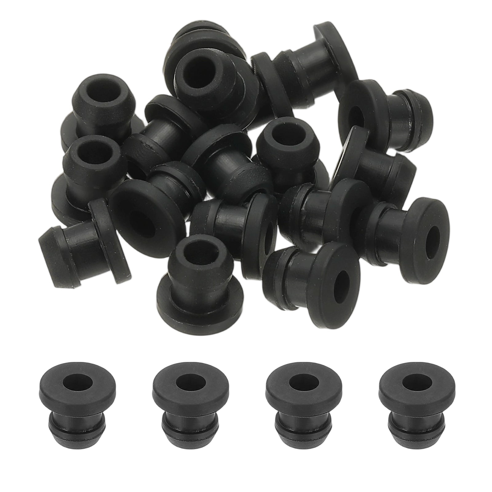 18pcs Wire Grommet, 7mm Mounting Dia Plastic Grommets Cable Snap ...