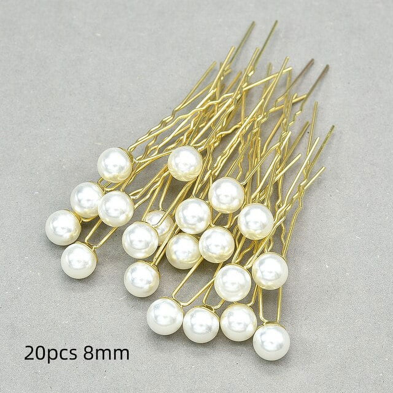 18pcs Woman Elegant Pearl U Shape Hair Stick Wedding Hairpins Updo ...
