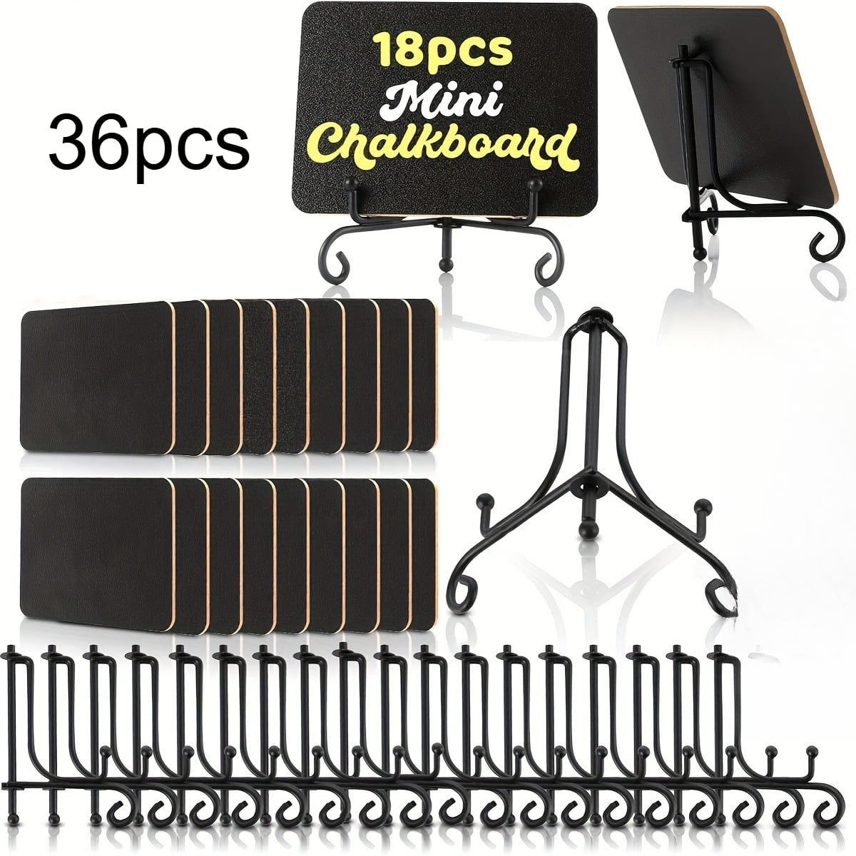 18set/36pcs Mini Chalkboard Signs for Food Labels 4"x3"Small ...