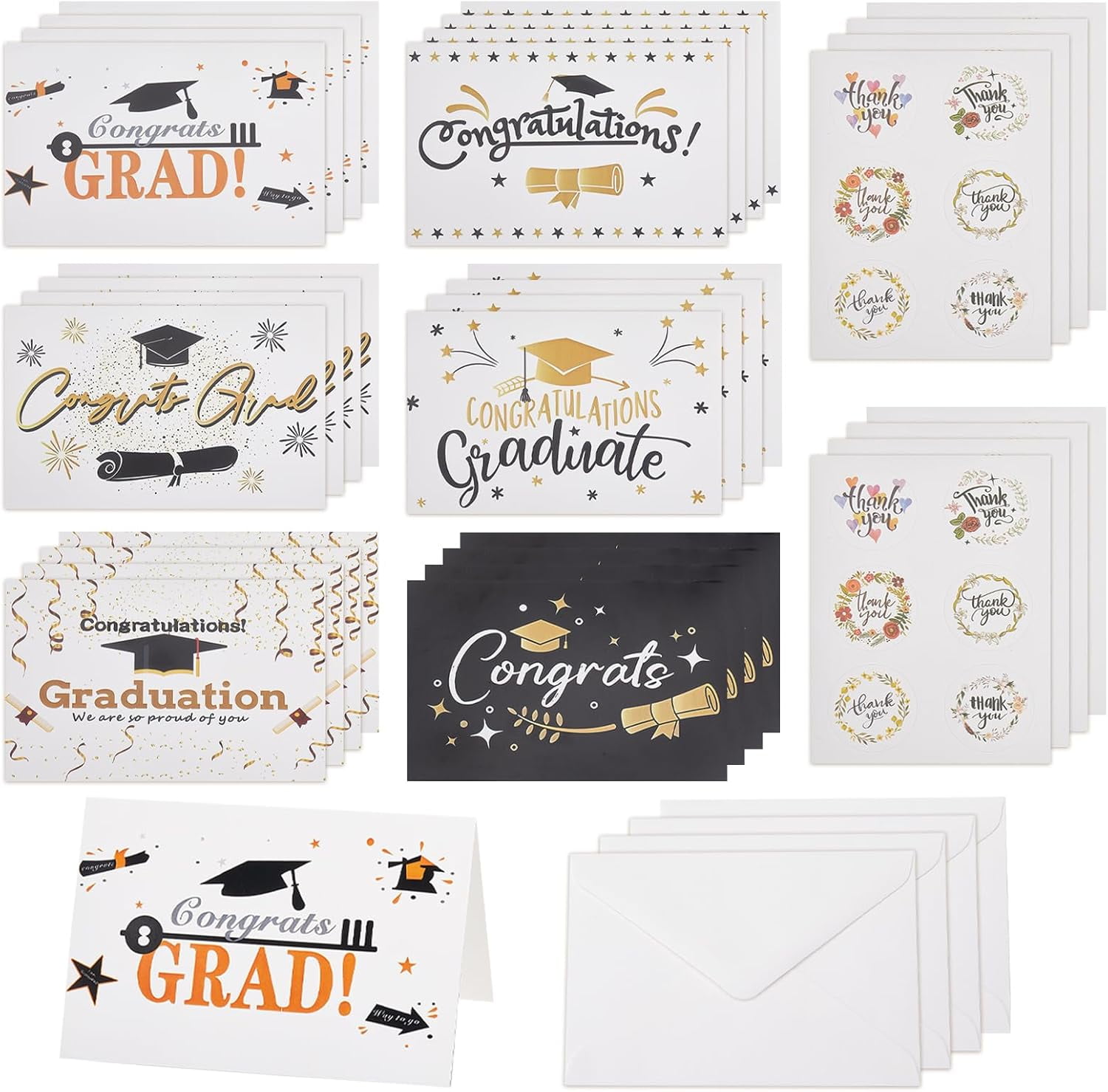 18sets Graduation Card Pack Graduation Cards with Envelopes Graduation ...