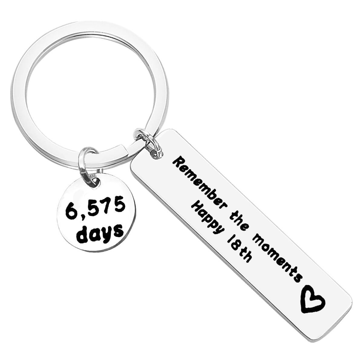 18th Birthday Gift Happy Birthday Keychain Remember The Moments Happy 18th Keyring Inspirational ...