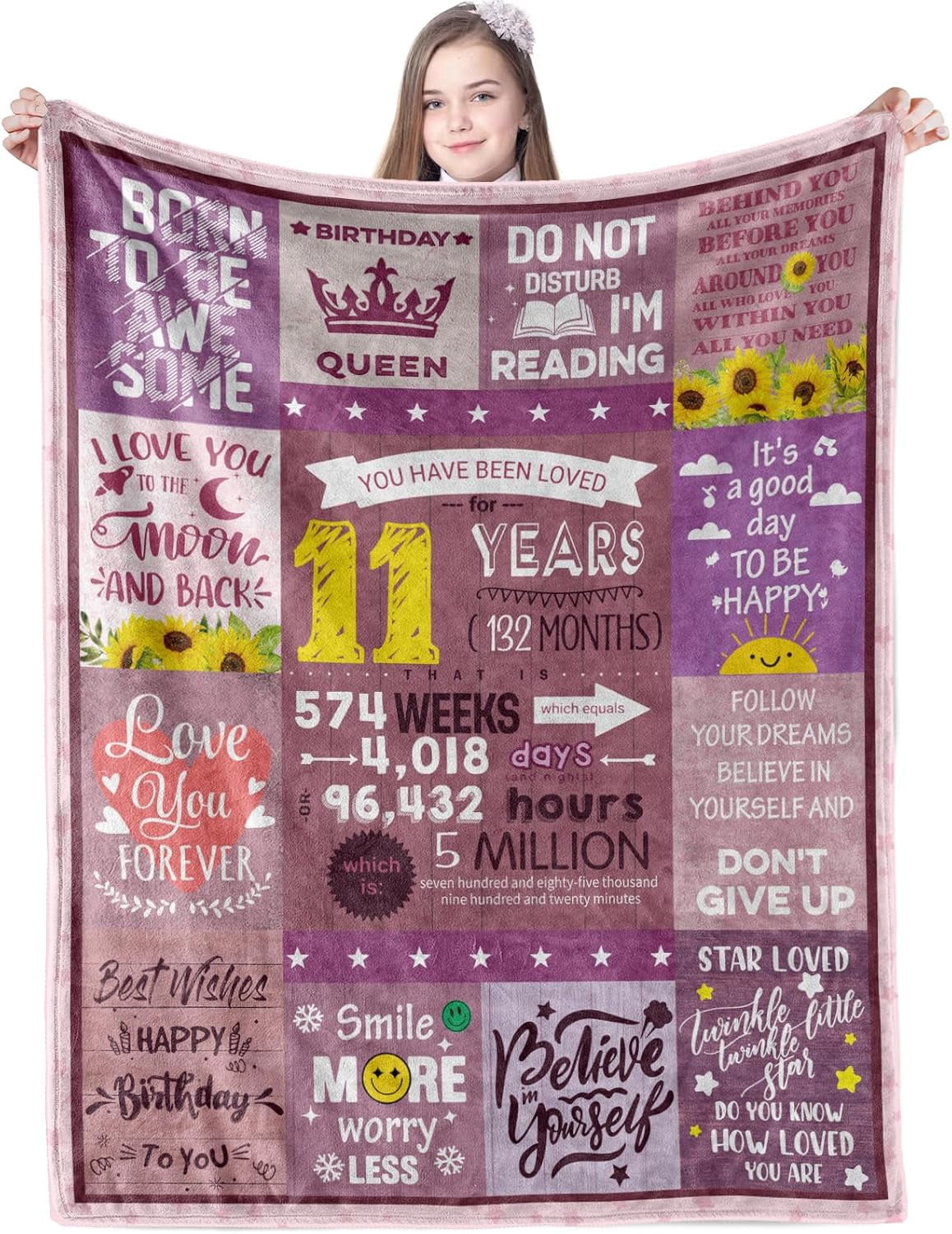 18th Birthday Gifts Blanket for Her,18 Year Old Girl Birthday Gifts ...