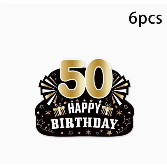 18th Birthday Paper Hats - Black and Gold Party Hats for Adults and ...