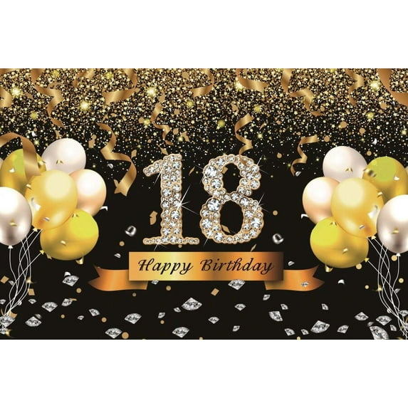 18th Birthday Photo Backgrounds Glitter Photography Backdrops ...