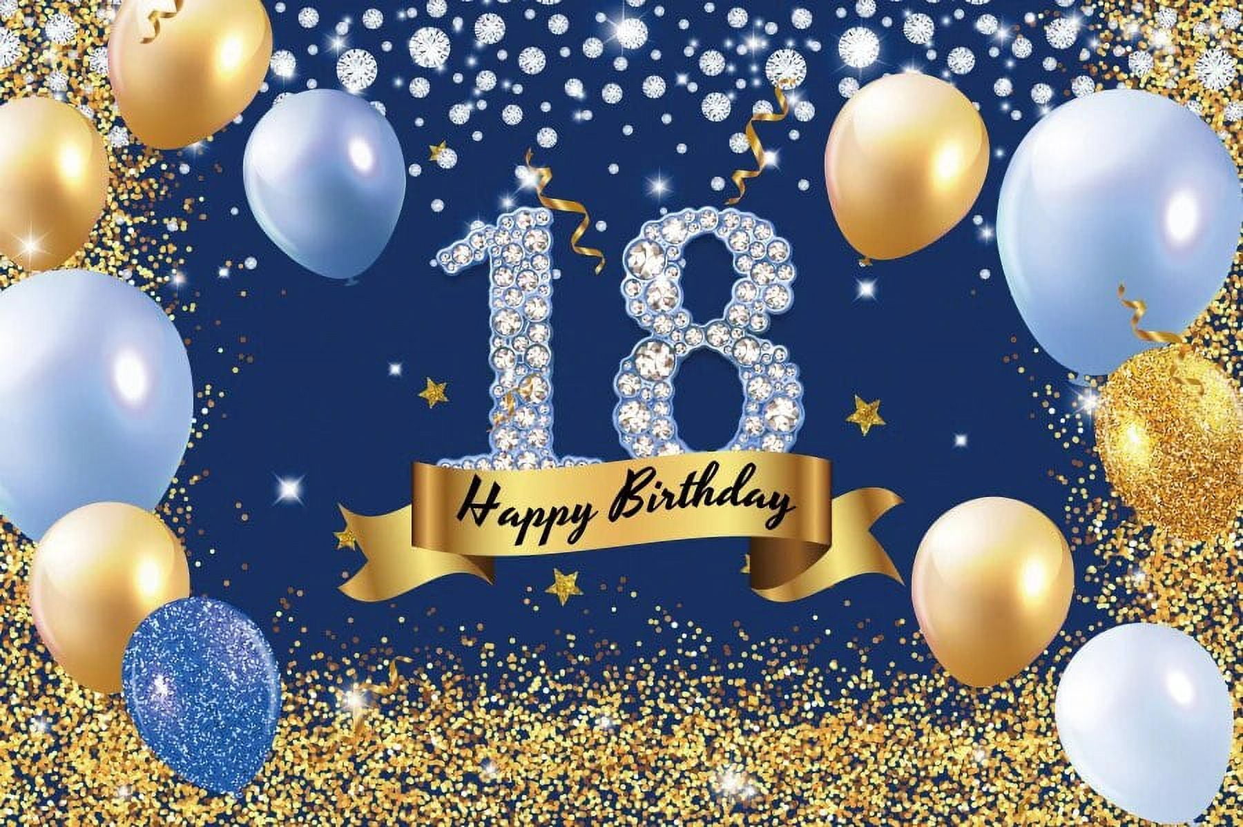 18th Birthday Photo Backgrounds Glitter Photography Backdrops ...