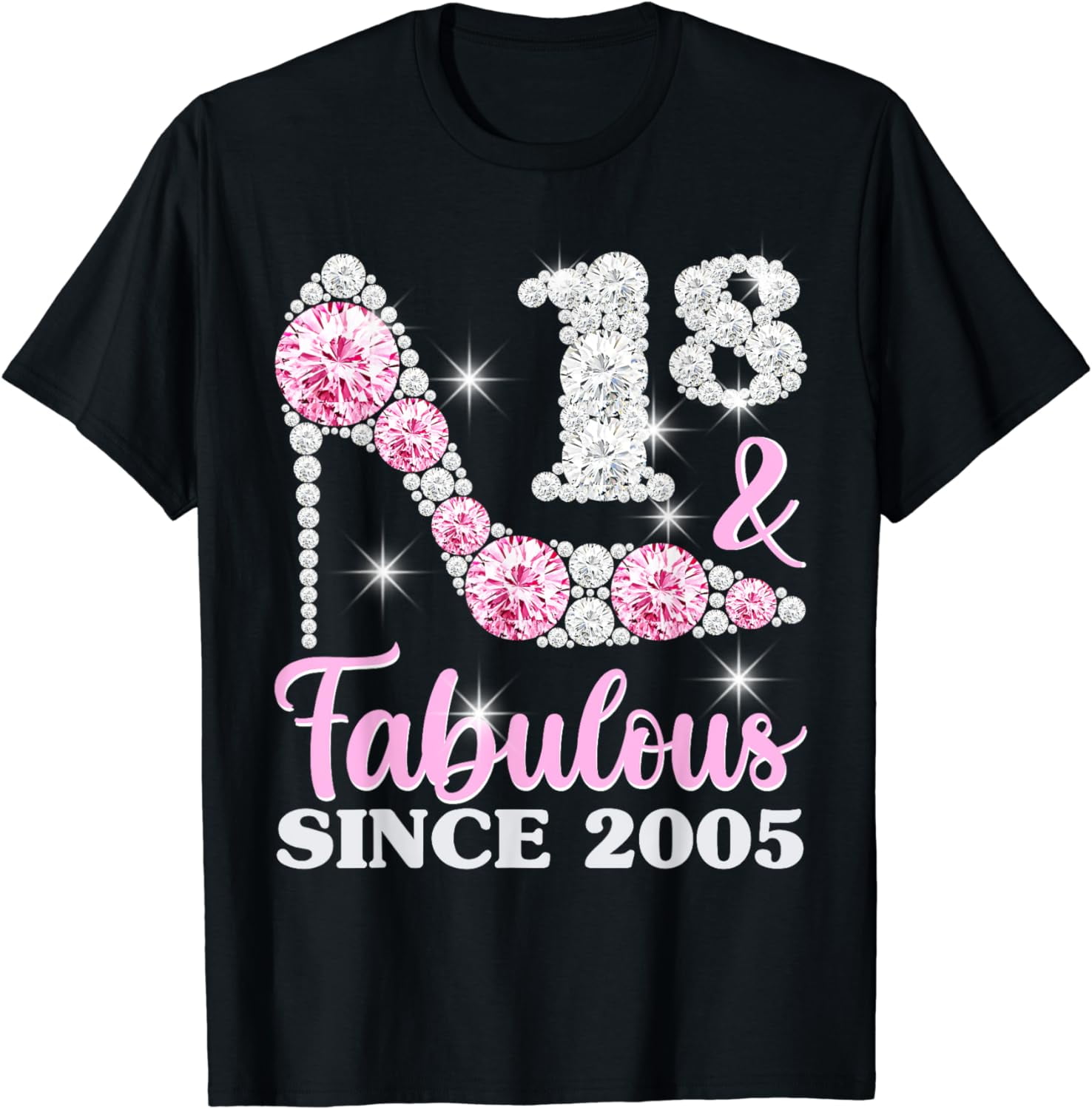 18th Birthday Shirts For Women, 18 And Fabulous Since 2005 T-Shirt ...