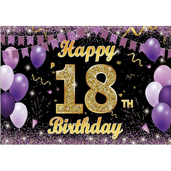 18th Birthday ration Rose Gold Background Happy 18th Birthday Party ...