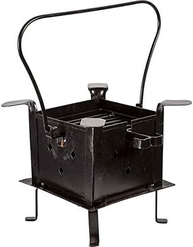 18th Century Hand Forged Iron Brazier - 8" x 8" Wide x 10" High - 9 lbs ...
