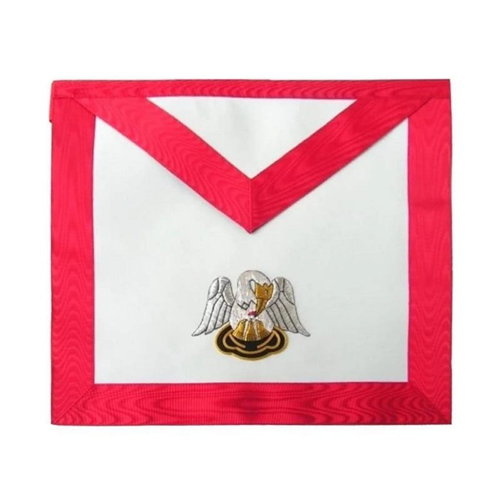 18th Degree Scottish Rite Apron - White & Red Moire with Pelican ...