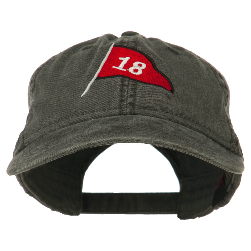 18th Hole Flag for Golf Embroidered Washed Cap - Black OSFM - Walmart.com