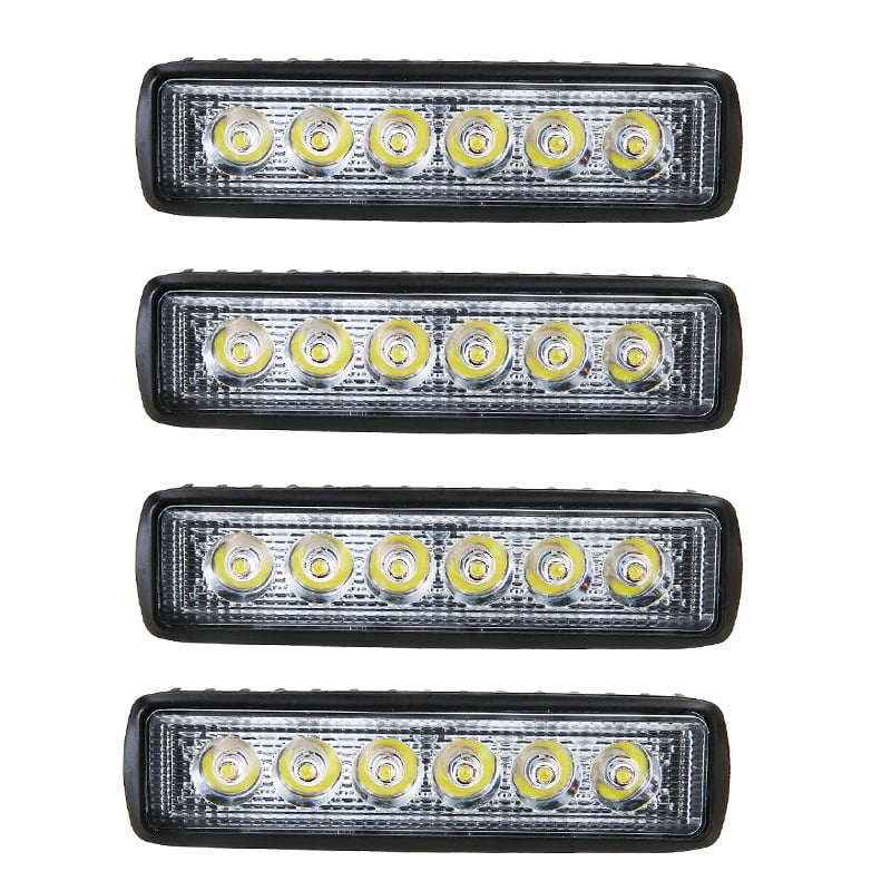 18w 6 LED Car Work Light High Bright Spotlight Universal Offroad ...