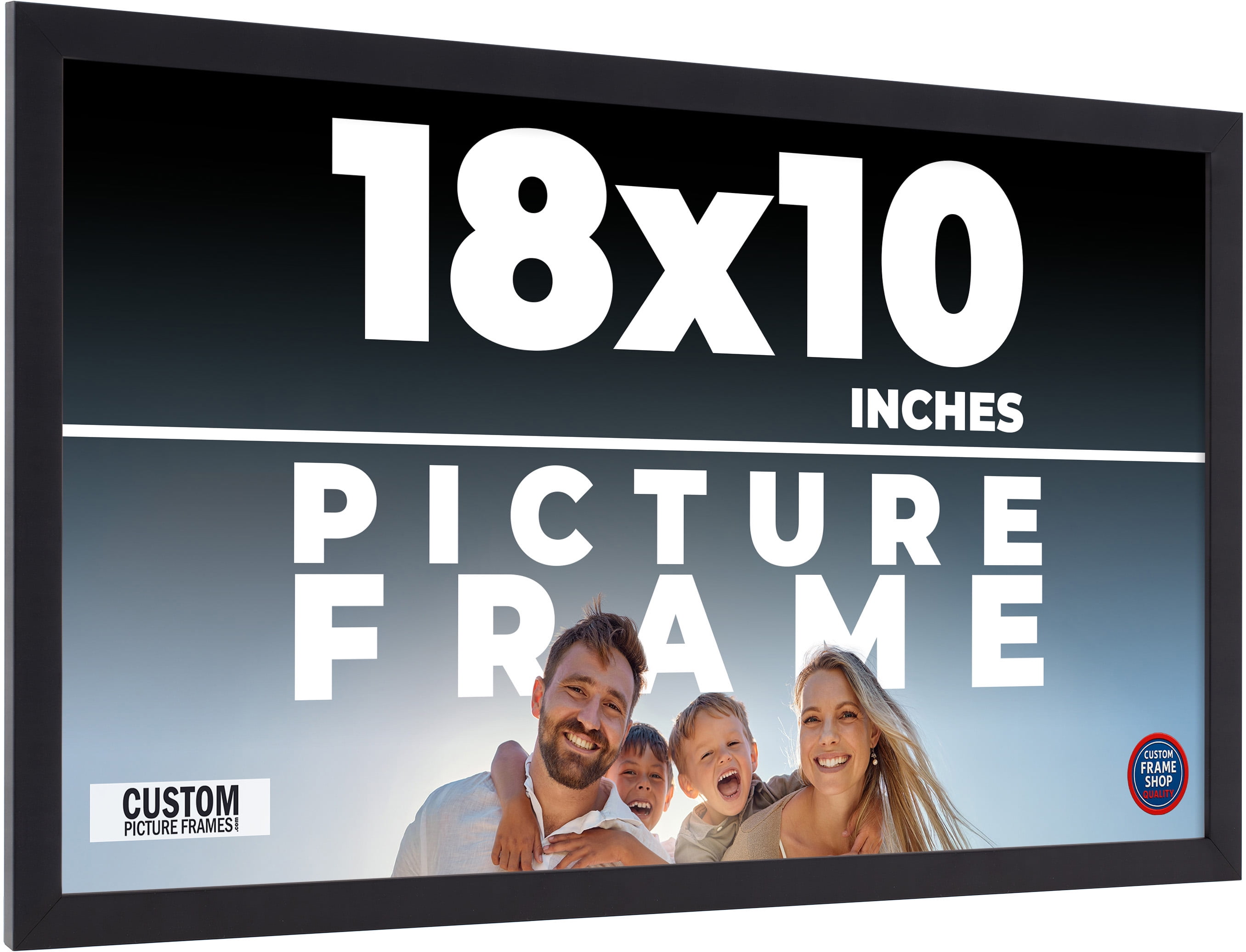 18x10 Frame Black Real Wood Picture Frame Width 0.75 inches | Interior ...