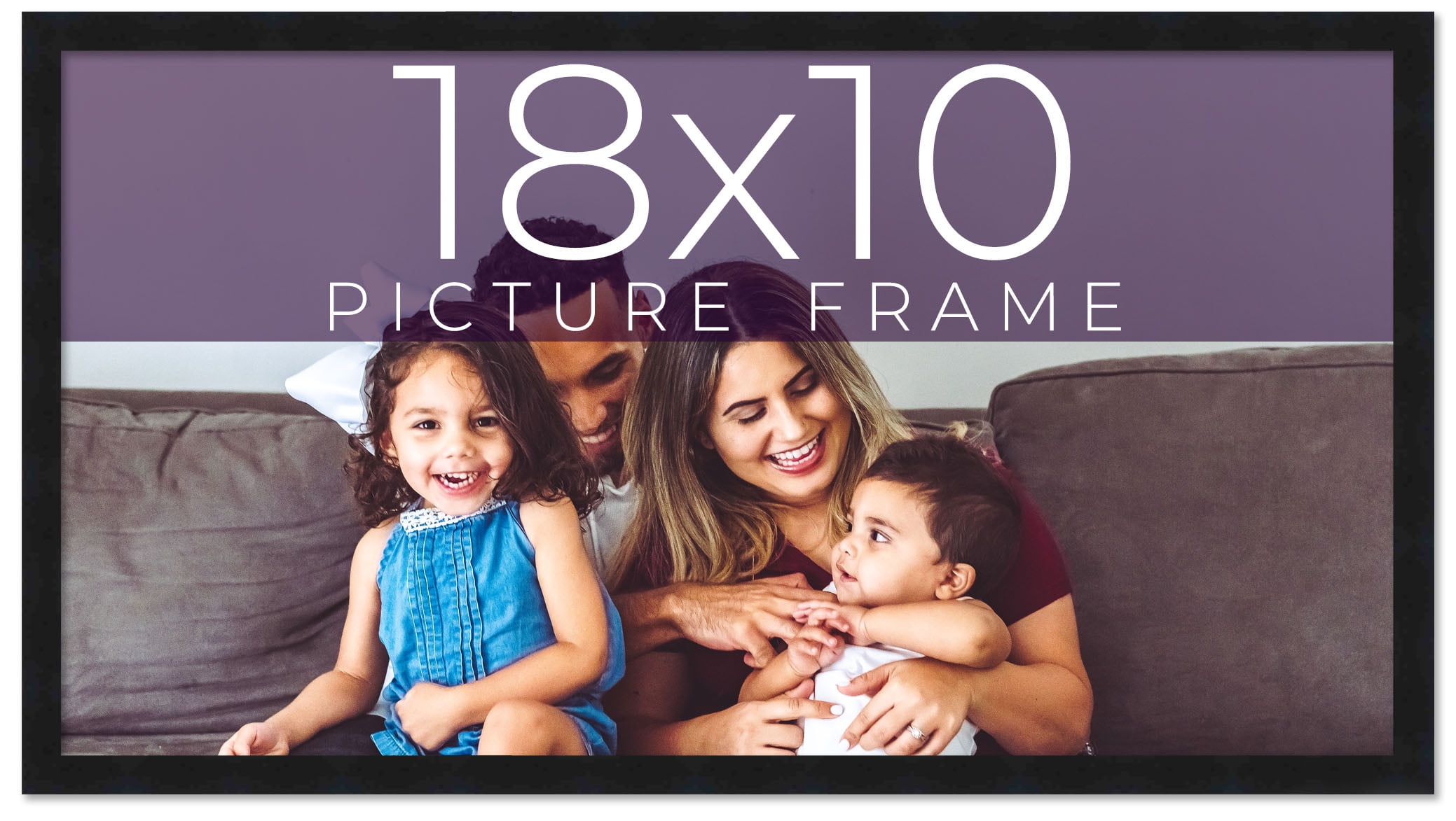 18x10 Frame Black Real Wood Picture Frame Width 0.75 inches | Interior ...