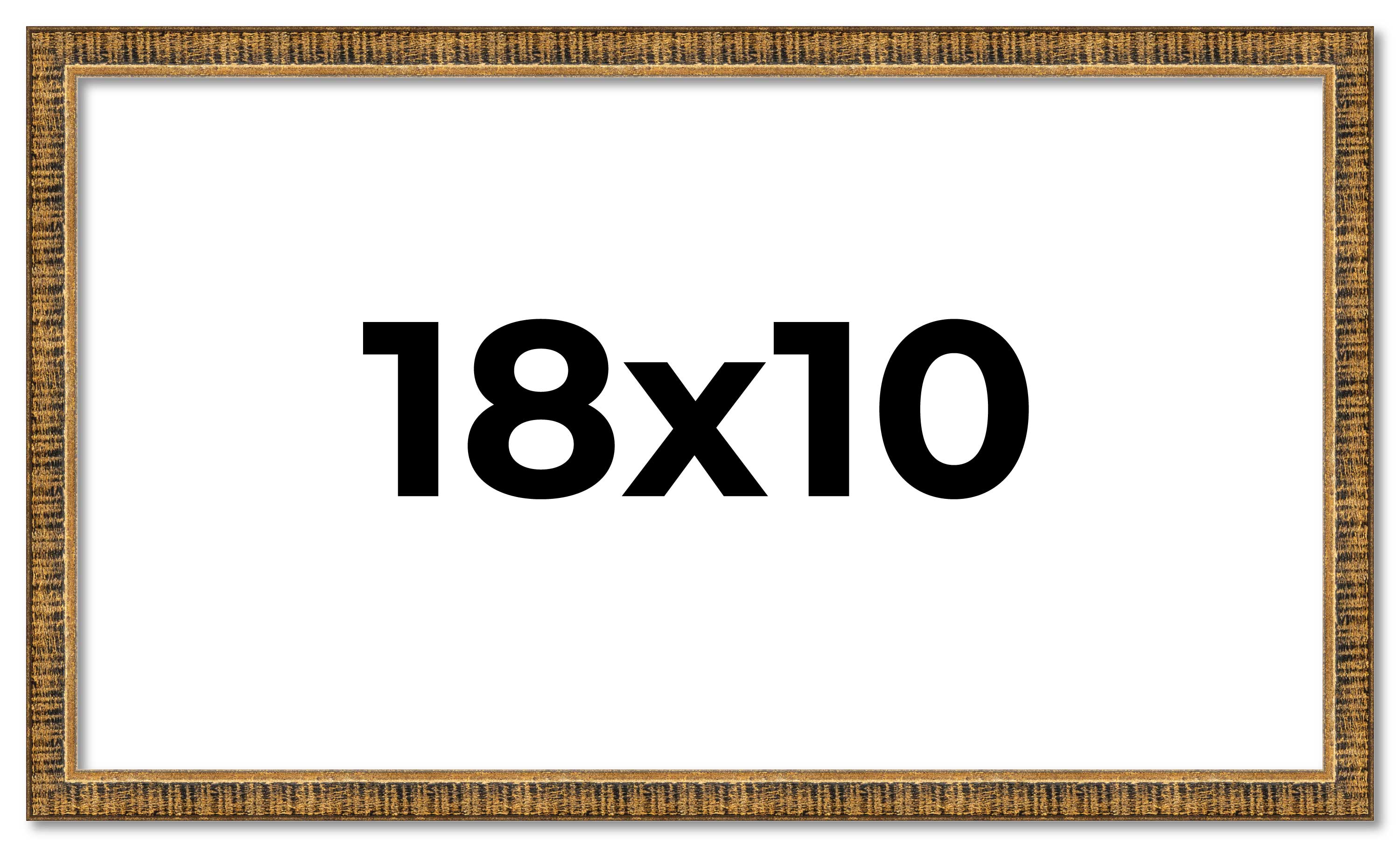 18x10 Frame Gold Solid Wood Picture Frame - Complete Modern Photo Frame ...