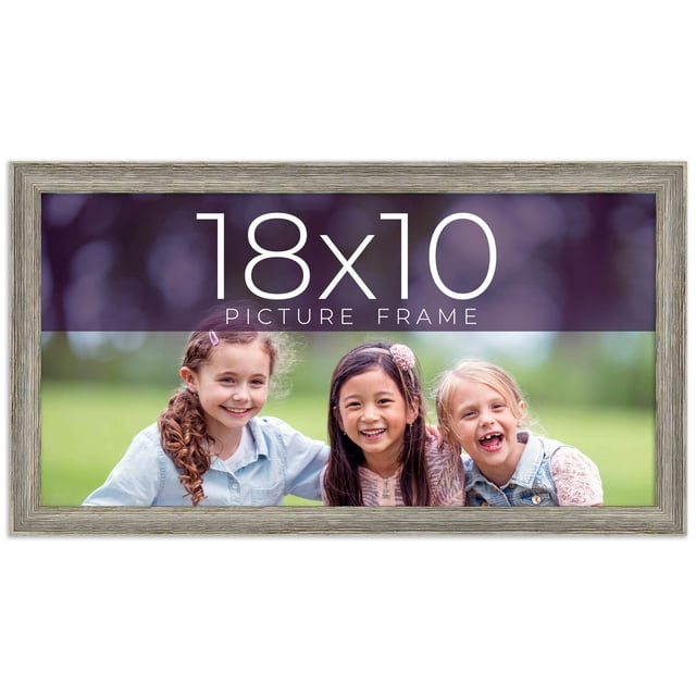 18x10 Frame Grey Real Wood Picture Frame Width 1 inches | Interior ...