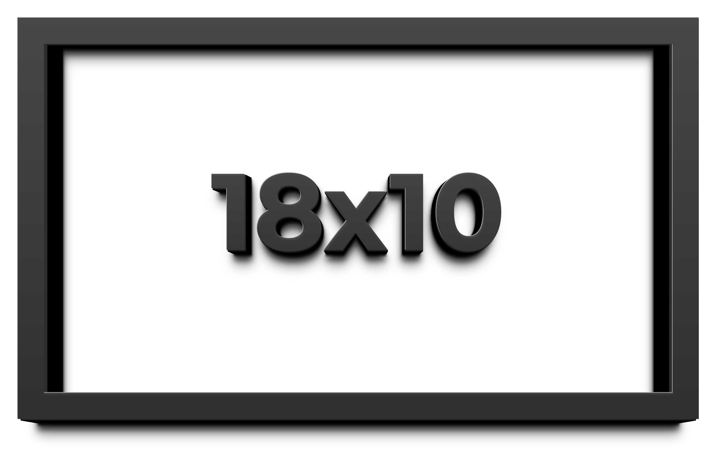 18x10 Shadow Box Frame Black | 1 inches Deep Real Wood Contemporary ...