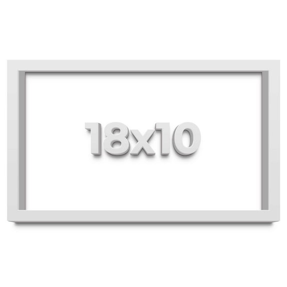 18x10 Shadow Box Frame White | 1 Inches Deep Real Wood Contemporary ...