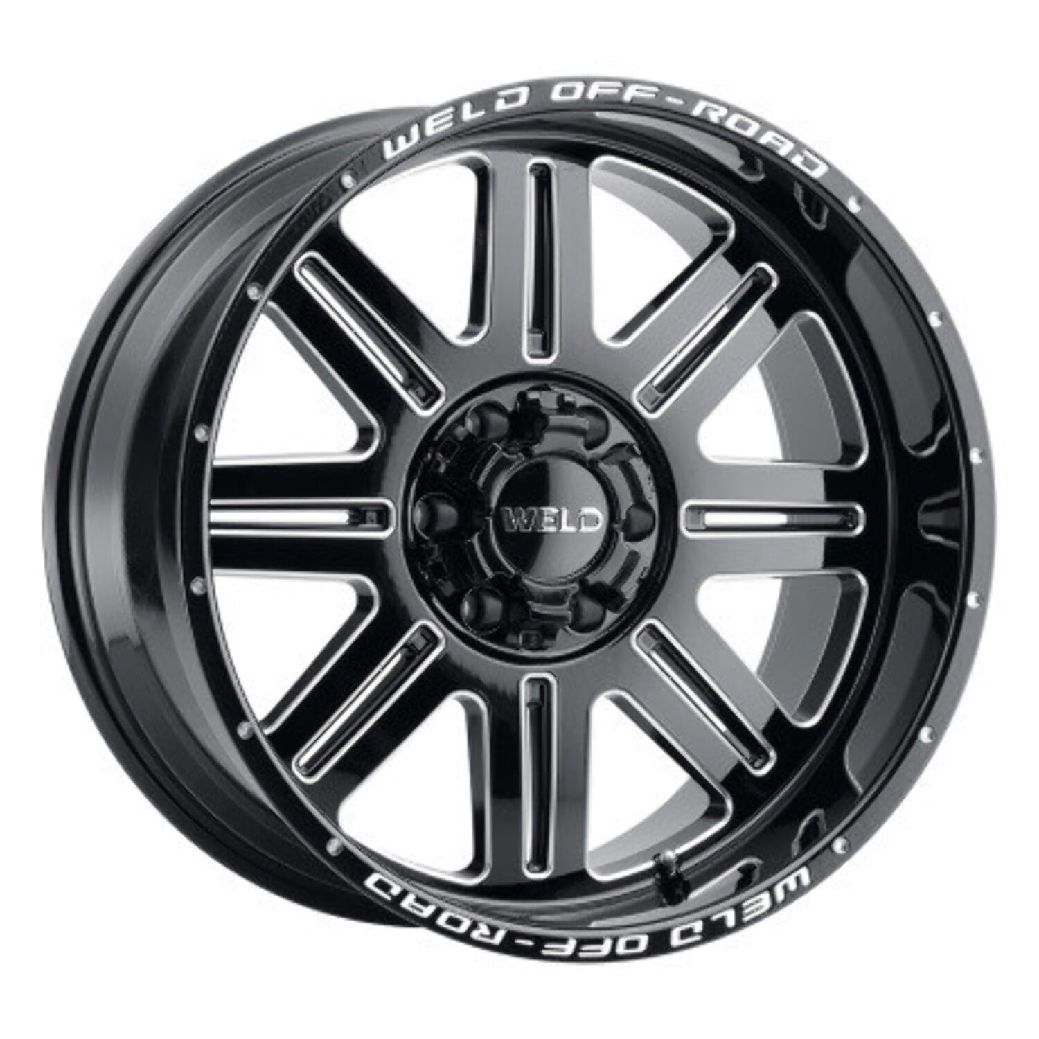 18x10 WELD Off-Road W103 Chasm Gloss Black and Milled Wheel 6x135/6x5.5 ...