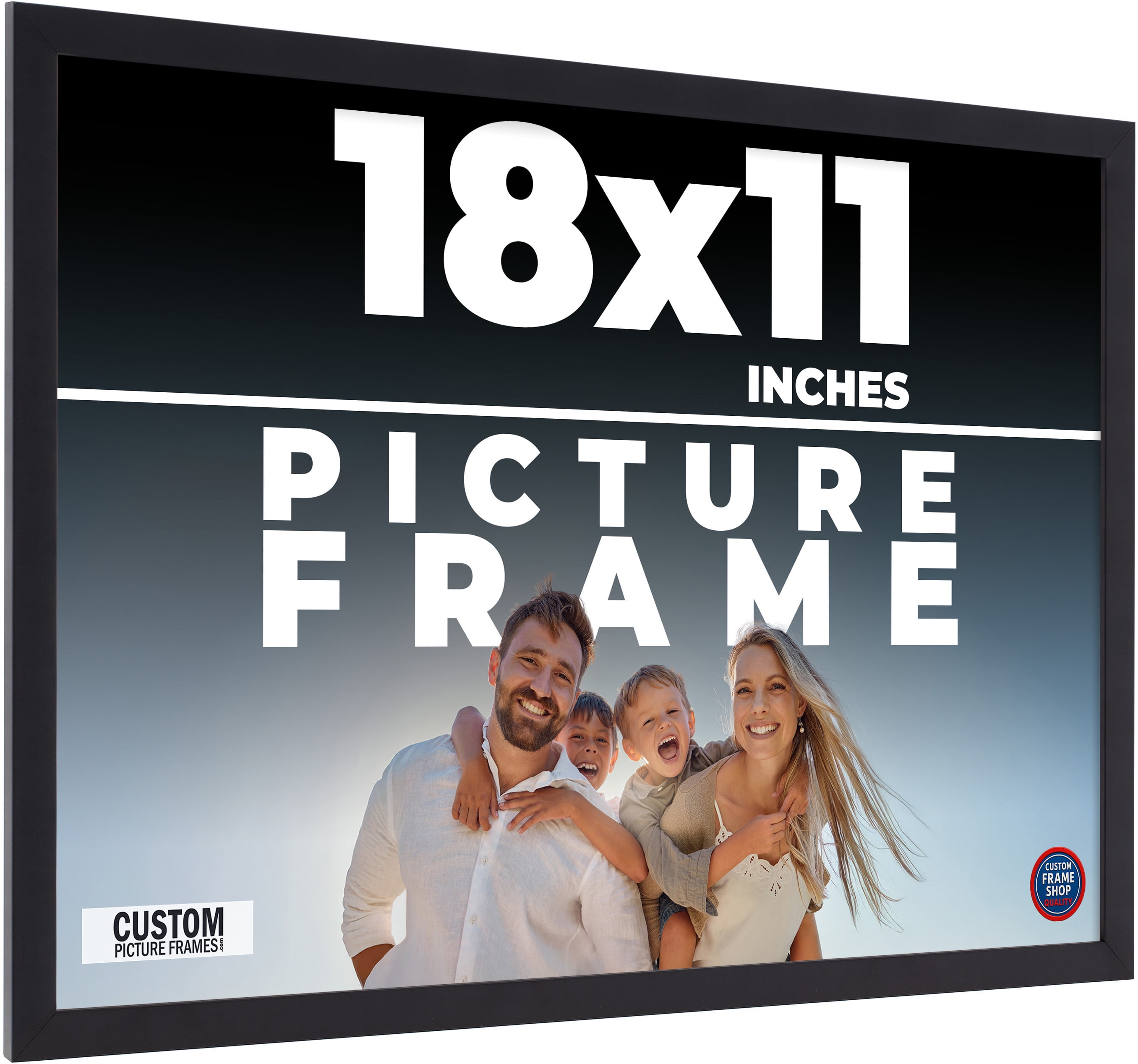 18x11 Frame Black Real Wood Picture Frame Width 0.75 inches | Interior ...