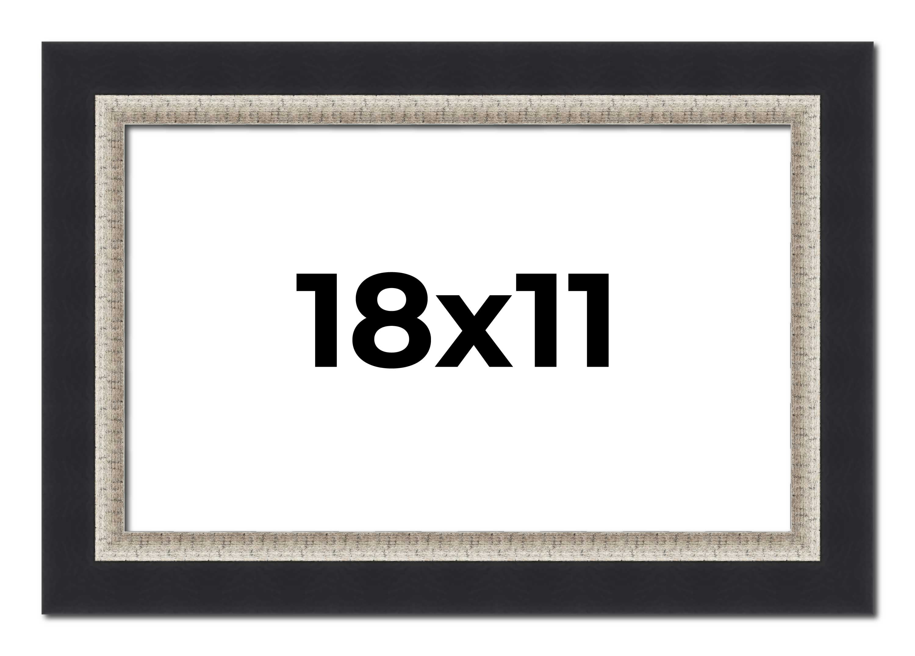 18x11 Frame Black Real Wood Picture Frame Width 2.25 Inches | Interior ...