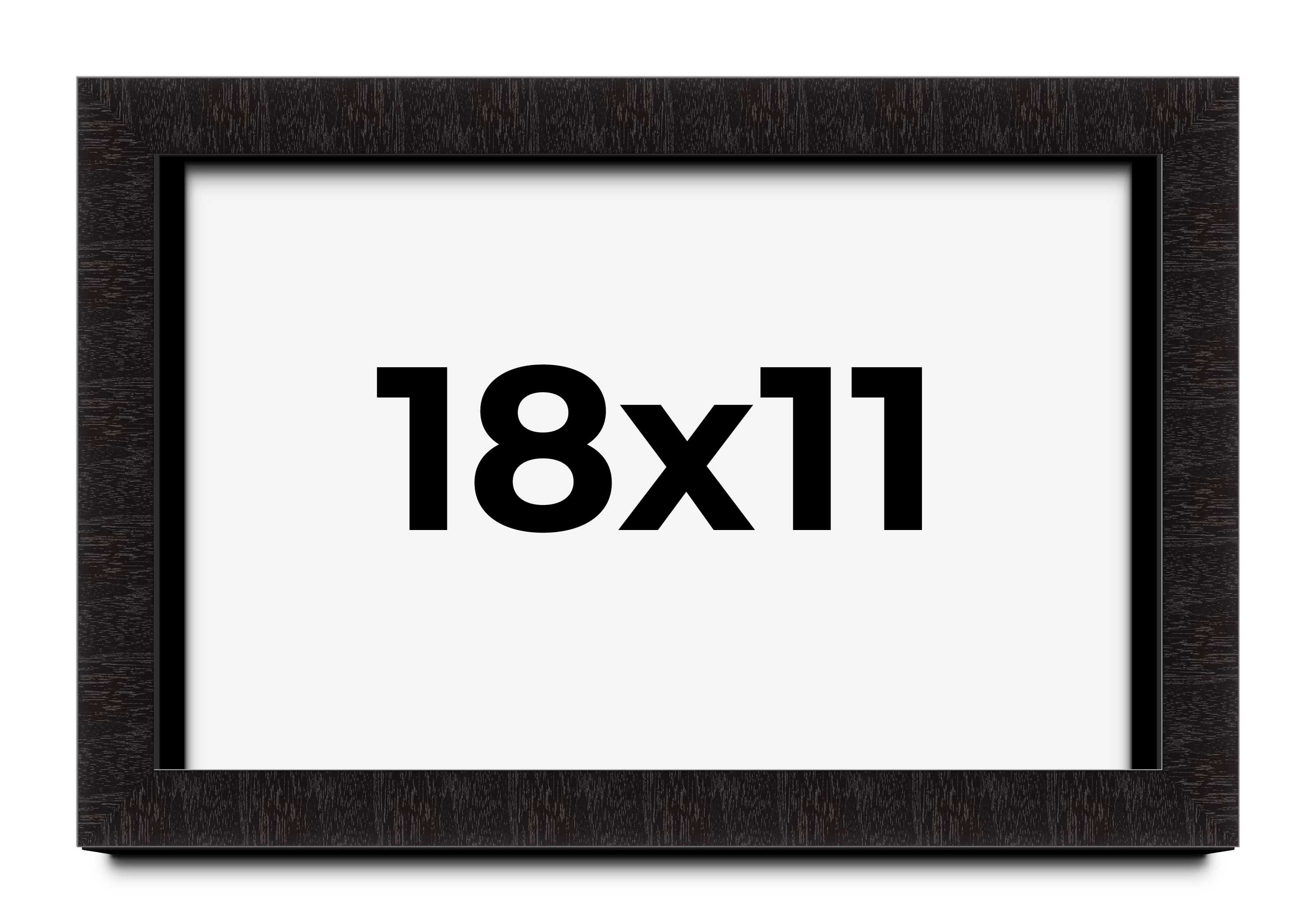 18x11 Shadow Box Black Solid Wood Display Picture Frame | 1 Inch Rabbet ...