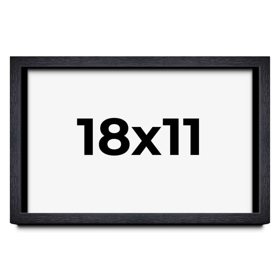 18x11 Shadow Box Frame Black | 1 Inches Deep Real Wood Farmhouse ...