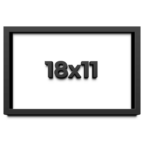 18x11 Shadow Box Frame Black | 2 Inches Deep Real Wood Contemporary ...
