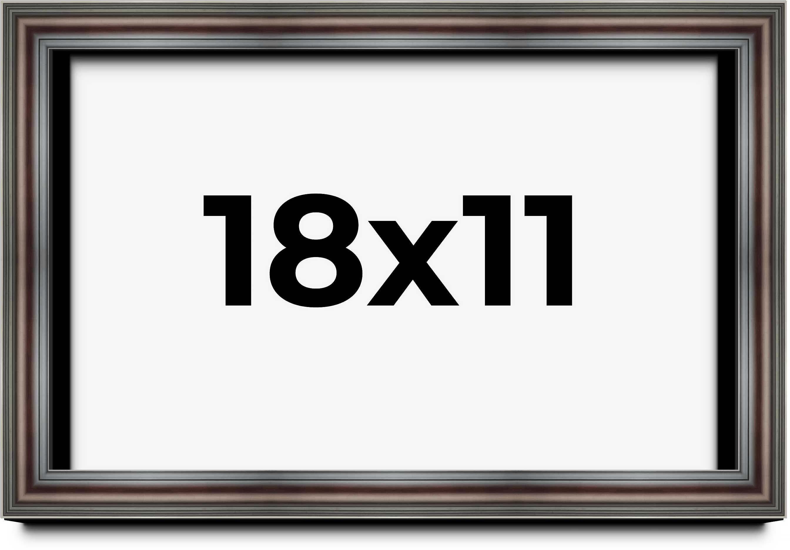 18x11 Shadow Box Frame Brown Cherry | 2.625 Inches Deep Pine Wood ...
