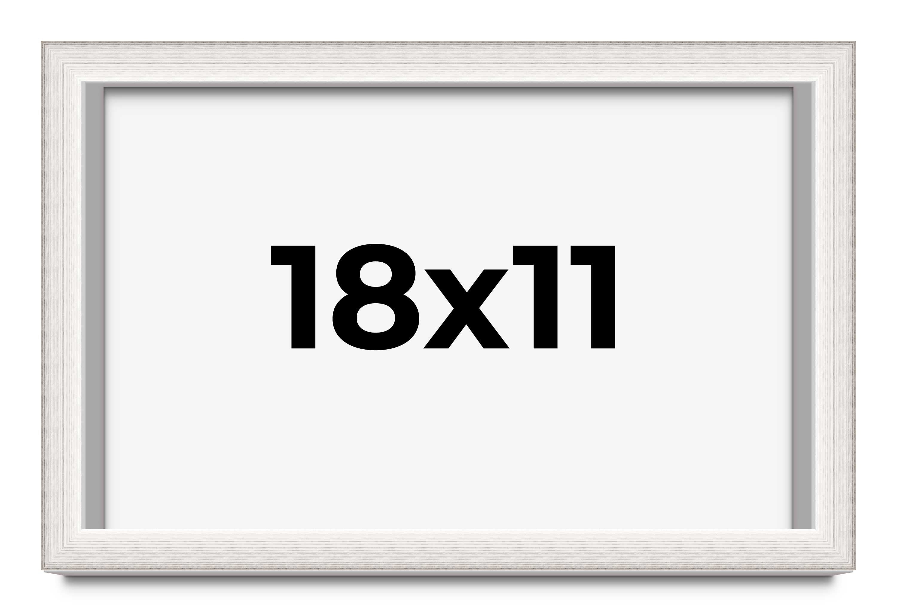 18x11 Shadow Box Silver Brushed Striped Display Frame | 1.625 Inches ...