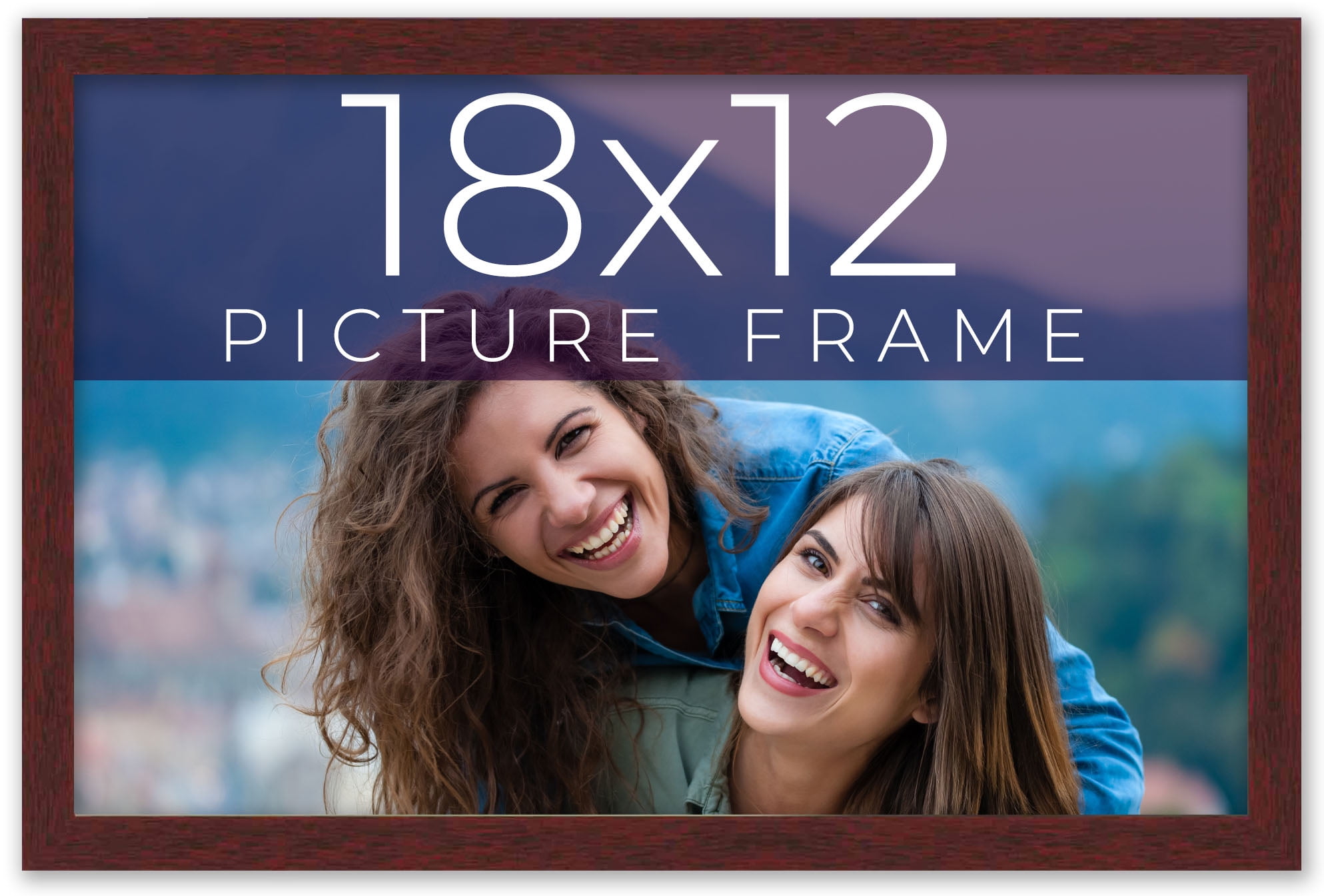 18x12 Frame Brown Solid Wood Picture Frame Width 0.75 Inches | Interior ...
