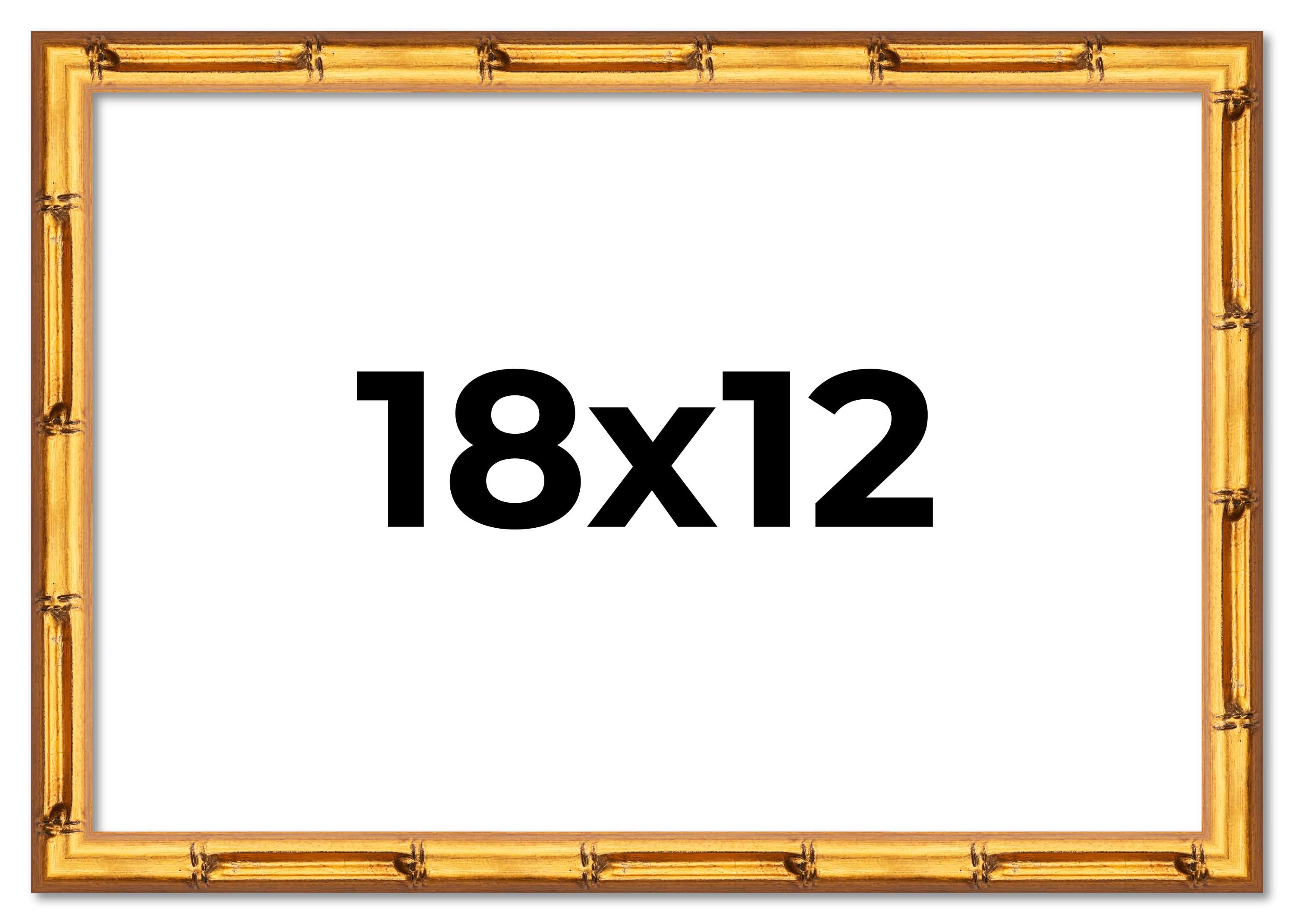 18x12 Frame Gold Bamboo Picture Frame - Complete Modern Photo Frame ...