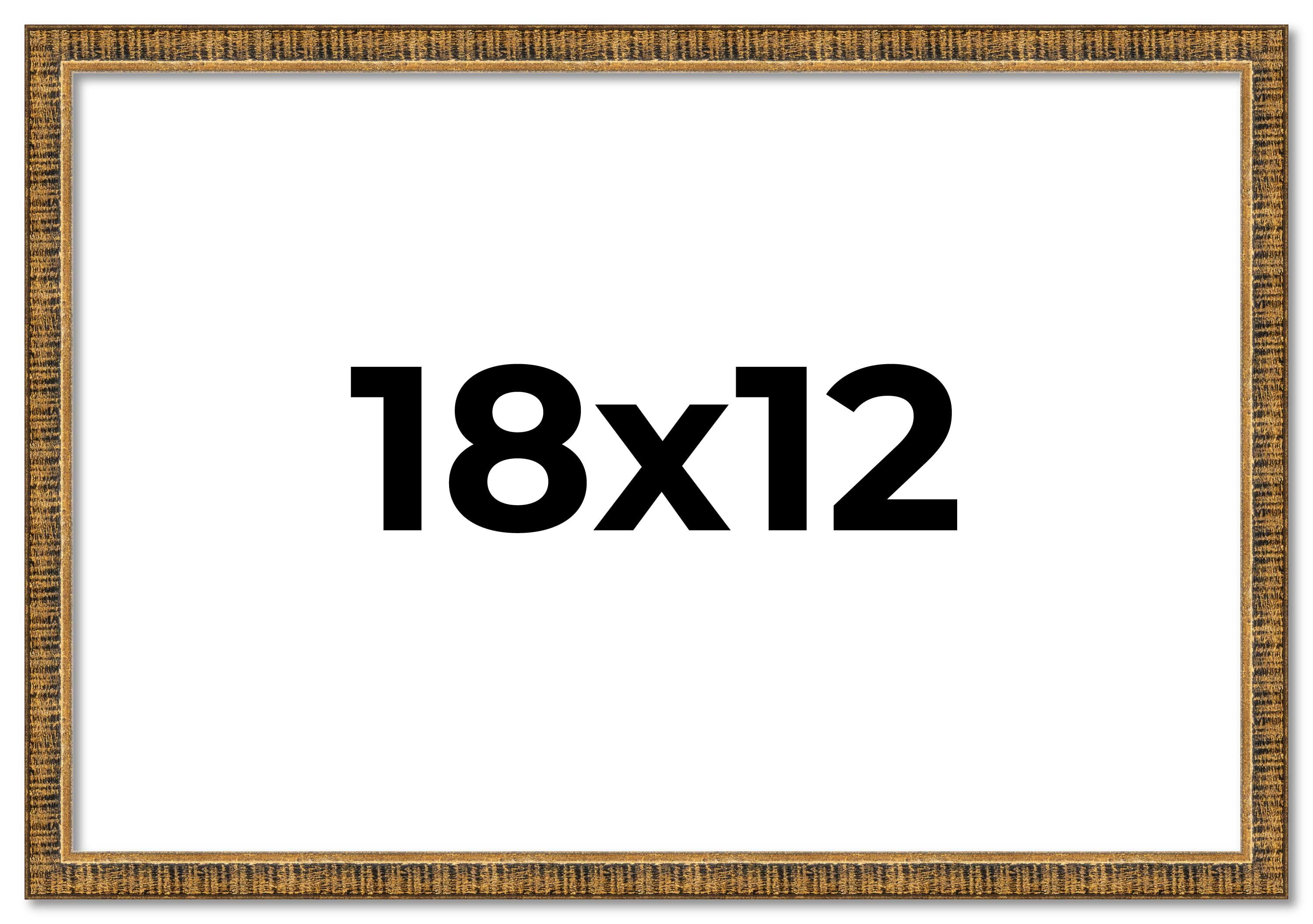 18x12 Frame Gold Kingsley Distressed Solid Wood Picture Frame Width 0. ...