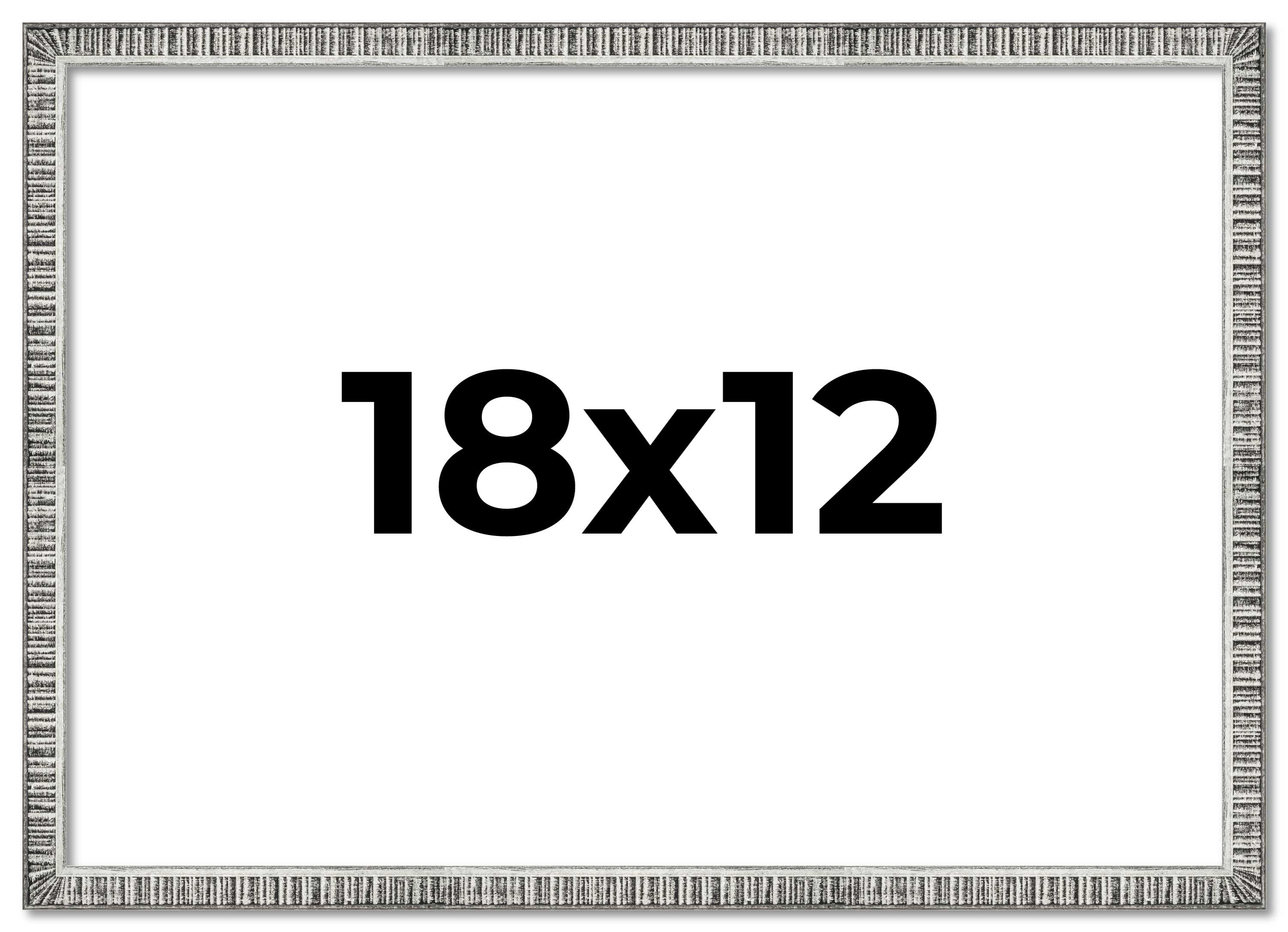 18x12 Frame Silver Picture Frame - Complete Modern Photo Frame Includes ...